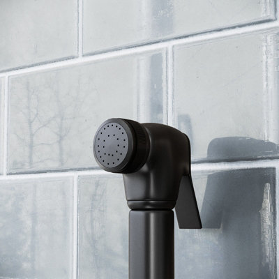 Nes Home Handheld Bidet Spray Kit Matt Black Shattaf Douche, Holder ...