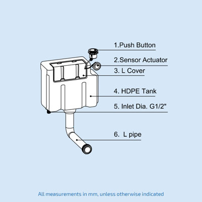 Nes Home Infra Red Sensor Auto Sensorflow Flush Cistern and housing