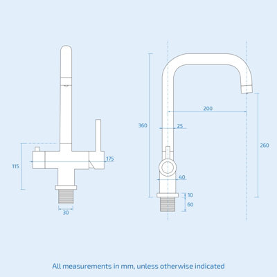 NES HOME INSTANT BOILING WATER SWIVEL SPOUT KITCHEN TAP SQUARE CHROME ...