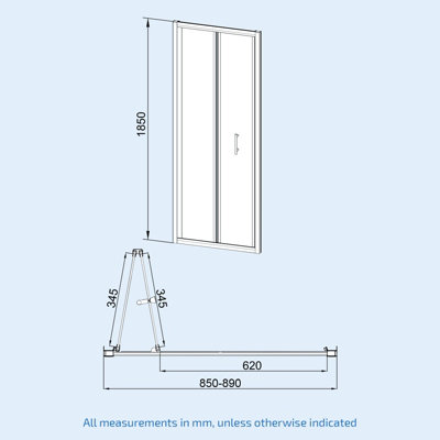 Nes Home Jupiter 900mm Modern Pivot Shower Door Enclosure Screen Safety ...