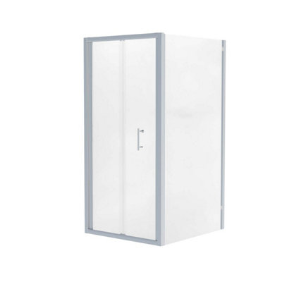 Nes Home Jupiter Shower Bi-Fold Door 1000mm & 800mm Side Panel ...