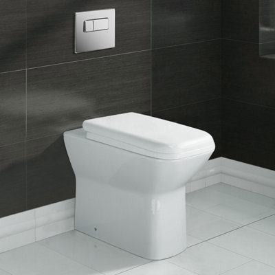 Nes Home Louis Stylish Back to Wall Rimless Toilet and Soft Close Seat ...
