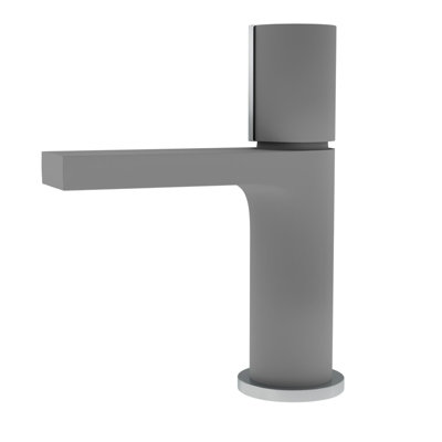 Nes Home Matt Grey Handleless Futuristic Basin Mixer Tap Deck Mounted ...