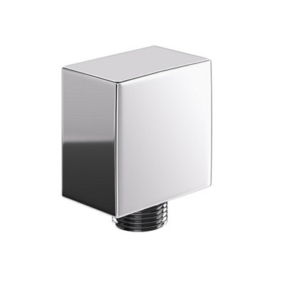 Nes Home Modern Chrome Connector 1/2" Bsp Square Shower Hose Wall ...