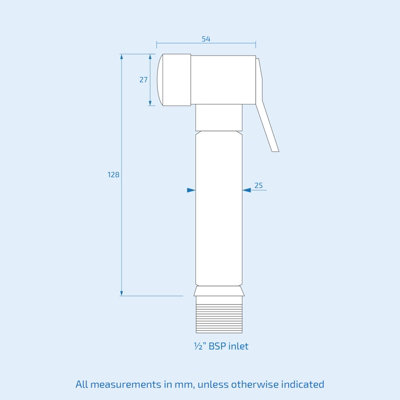Nes Home Modern Chrome Handheld Brass Douche Bidet Spray Set with Lever ...