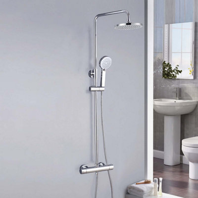 Nes Home Modern Exposed Cool Touch Thermostatic Shower With Shower Head ...