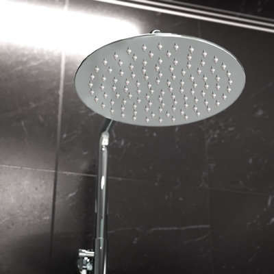 Nes Home Modern Round Exposed 2 Way Thermostatic Mixer Shower Set With ...