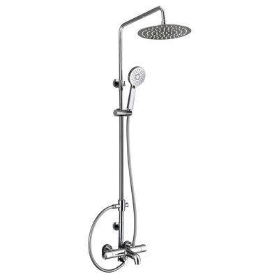 Nes Home Modern Round Exposed Mixer Shower Set Shower Head and Handheld