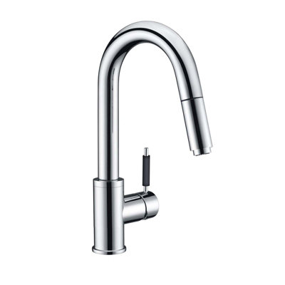 Nes Home Modern Single Lever Mono Mixer Pull Out Kitchen Tap Chrome Faucet