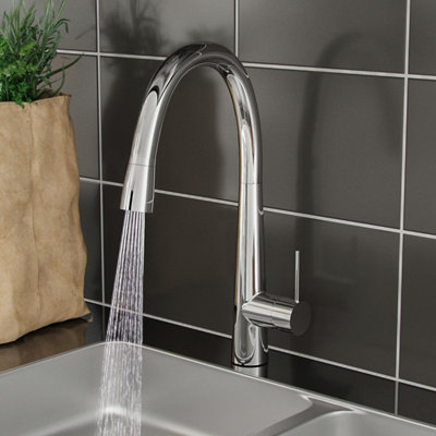 Nes Home Neptune Modern Single Lever Swivel Spout Kitchen Sink Mono ...