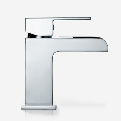 Nes Home Ozone Square Waterfall Bathroom Basin Sink Mono Mixer Chrome ...