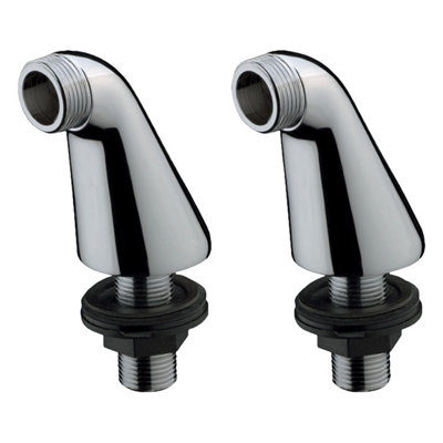 Nes Home Pair of Chrome Deck Mounted Bath Filler Shower Mixer Tap Legs ...