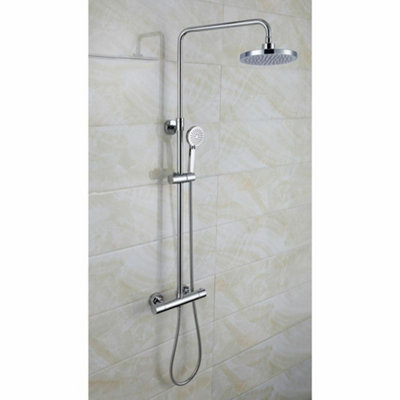 Nes Home Premier Exposed Led Round Thermostatic Mixer Shower Valve Tap ...