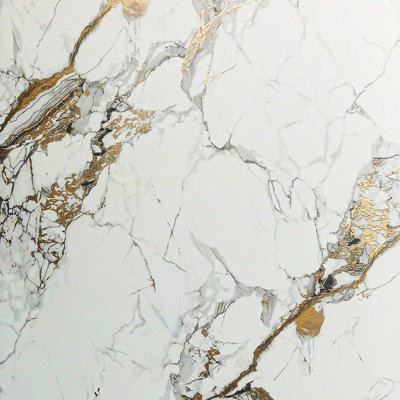 Nes Home PVC Wall Panel Gold Marble 1000mm x 2400 mm x 10mm