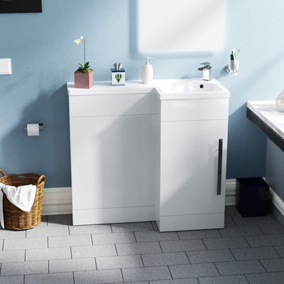 Nes Home Relovane 900 mm Modern L Shape Right Hand Bathroom Basin ...