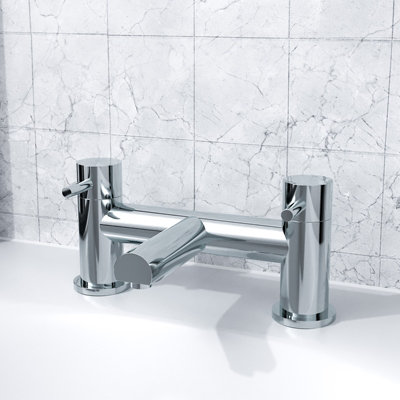 Nes Home Remy Basin & Bath Filler Mixer Taps Chrome