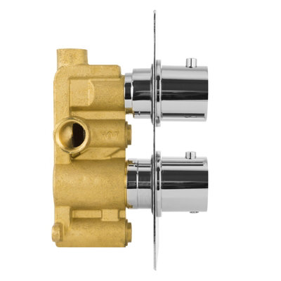 Nes Home Round 2 Dial 1 Way Concealed Thermostatic Shower Valve Chrome