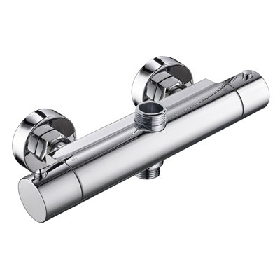 Nes Home Round Exposed Thermostatic Shower Mixer Bar Valve Wall TOP 3/4 ...