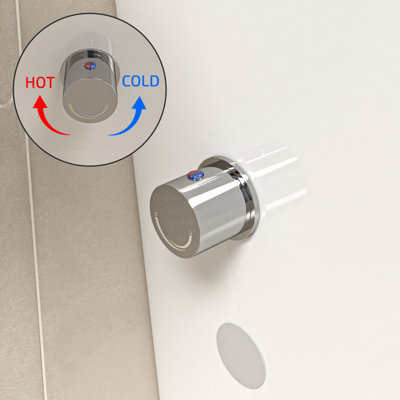 Nes Home Round Rimless Close Coupled Toilet With Integrated Hot Cold ...