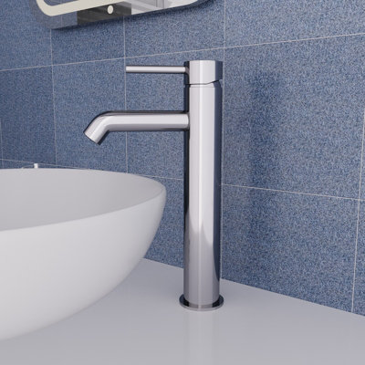 Buy Nes Home Round Single Lever High Rise Bathroom Basin Mono Mixer ...