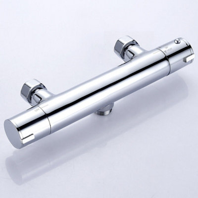 Nes Home Round Thermostatic Bar Shower Valve Chrome
