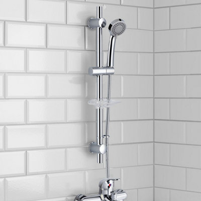 Nes Home Shower Handset and Adjustable Slider Riser Rail Kit with Bath ...