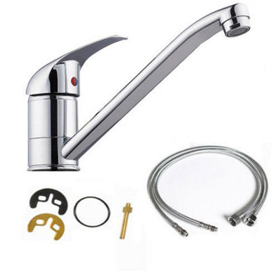 Nes Home Single Lever Monobloc Kitchen Mixer Tap Chrome