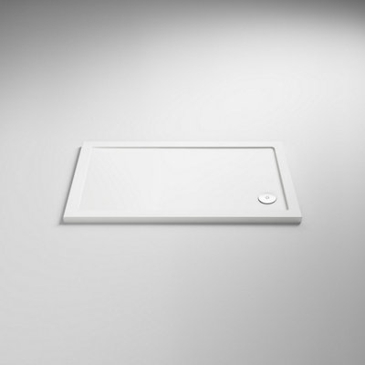 Nes Home Slim 1100 x 760 Rectangular Stone Resin Shower Tray For ...