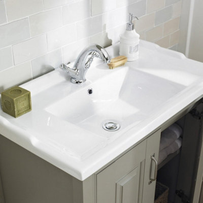Nes Home Stone Grey Chiltern 800mm Vanity Basin Unit, Tall Cabinet ...
