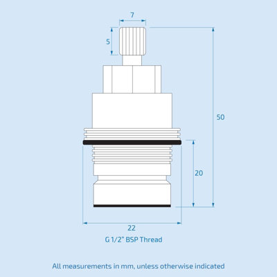 Nes Home Tap Valve Compression Gland Insert 1/2" BSP 20 Teeth