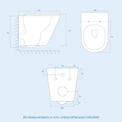Nes Home Tornado Flush Round Matte Grey Wall Hung Rimless Toilet With ...