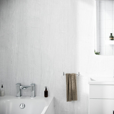 Nes Home Vetona PVC Panel Ceiling White Wood Matt Wet Wall Ceiling ...