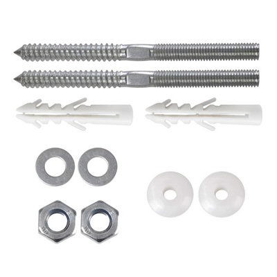 Nes Home Wall Mounted Basin Sink Screw Fixing Kit Plug Washer Fittings