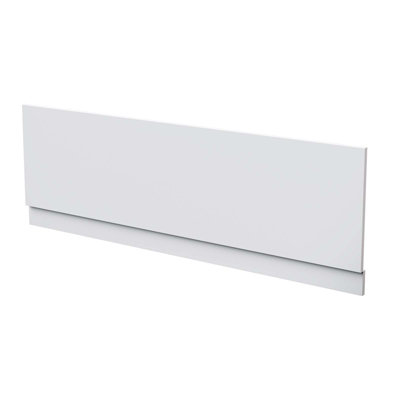 Nes Home White 1800mm Gloss Bath Front Panel PVC & 15mm Plinth