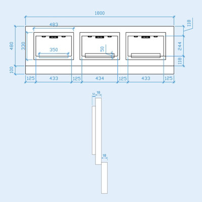 Nes Home White 1800mm Magnetic Door Durable PVC Front Bath Panel