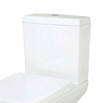 Nes Home White Modern Open Back Pan Toilet WC Including Cistern & Wrap ...