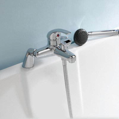 Nes Home Winstead Modern Chrome Exposed Bath Shower Mixer Handless ...