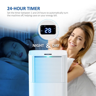 NETTA 12L Compact Dehumidifier - Digital Control Panel, Air Filter ...