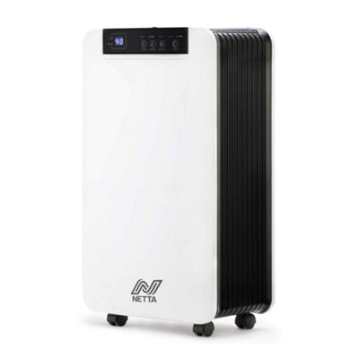 NETTA 12L Low Energy Dehumidifier with Continuous Drainage and Timer ...