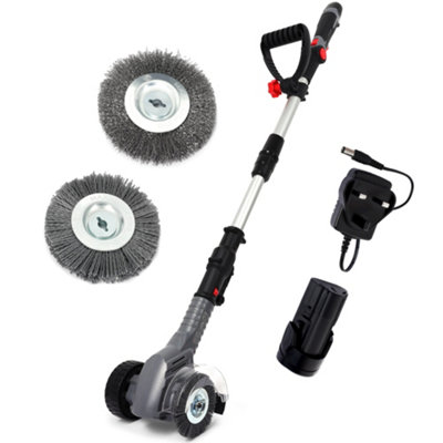 NETTA 12V Cordless Weed Sweeper Pavement Cleaner