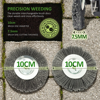 NETTA 12V Cordless Weed Sweeper Pavement Cleaner