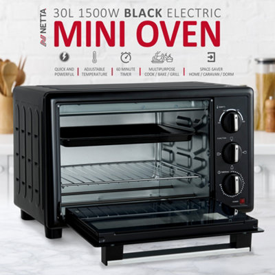 NETTA 30L Electric Mini Oven, Multiple Cooking Functions & Grill ...