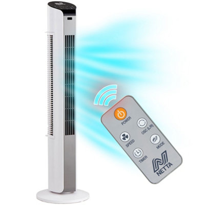 NETTA 32 Inch Tower Fan With Remote Control, Timer Quiet Cooling for ...