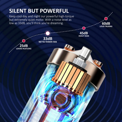 Buy NETTA 44 Inch Tower Fan With Remote Control, Timer Quiet Cooling ...