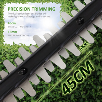 NETTA Cordless Lightweight Pole Hedge Trimmer, Battery, Charger ...