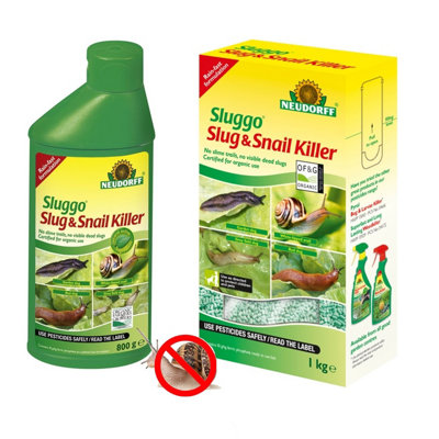 Neudorff Sluggo Slug Snail Killer Pellets 800g And 1kg Refill Ferric ...