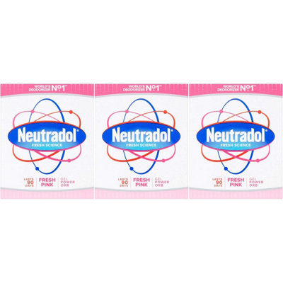 Neutradol Fresh Pink Gel Power Orb, 135ml (Pack of 3)