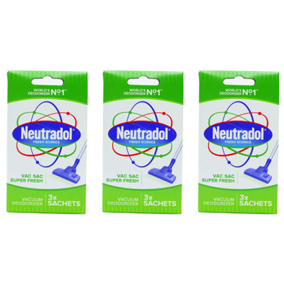 Neutradol Vac Deodorizer Super Fresh Green (N1) (Pack of 3) | DIY at B&Q