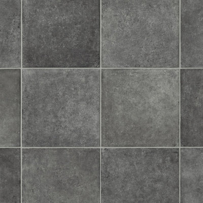 Neutral Modern Mosaic Effect Anti-Slip Vinyl Flooring for Home, Shops ...