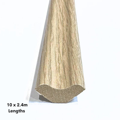 Nevada Oak Scotia Beading Flooring Edging Strips 10 x 2.4m Long Lengths ...